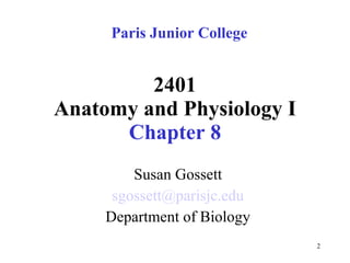 Chapter 8 Joints of the Skeletal System | PPT