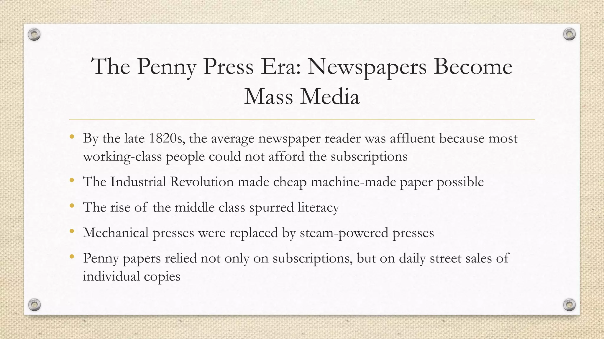Chapter 8 Newspapers- The Rise and Decline of Modern Journalism | PPTX