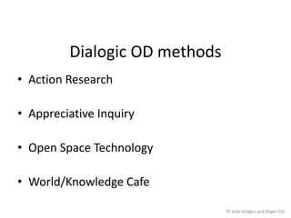 Chapter 8 organizational development (od) and organizational learning ...