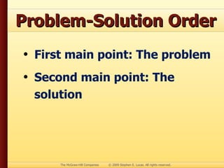 Chapter 8 - Organizing the Body of the Speech | PPT