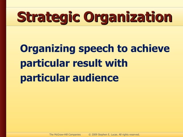 Chapter 8 - Organizing the Body of the Speech | PPT