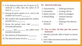 X std science Chapter 8 - Periodic classification of elements | PPSX