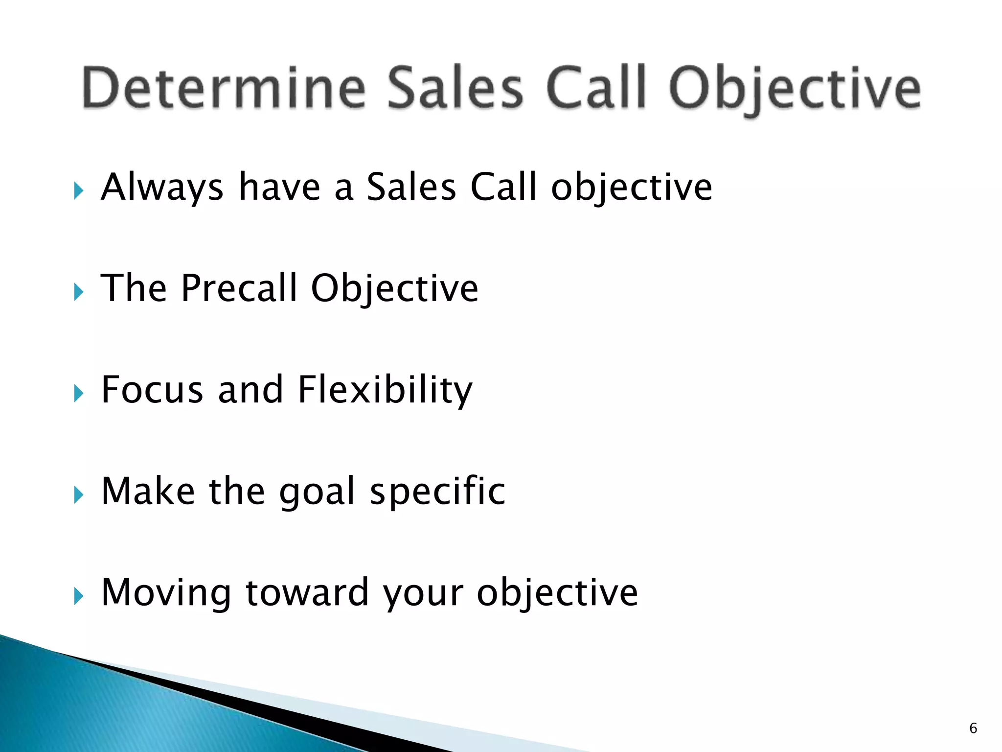 Planning the Sales Call | PPTX