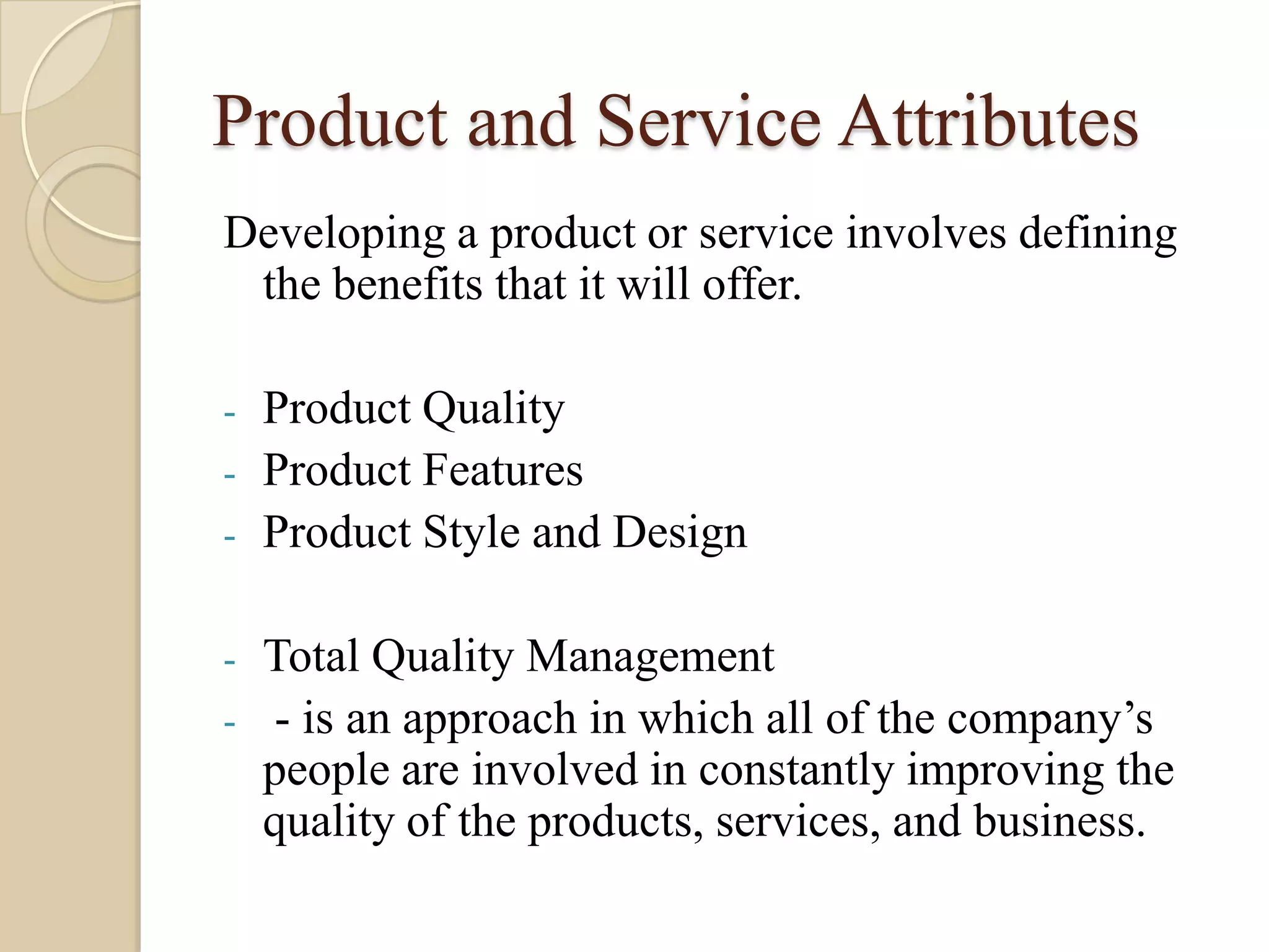 Chapter 8 product, service, and brands (building customer value) | PPTX