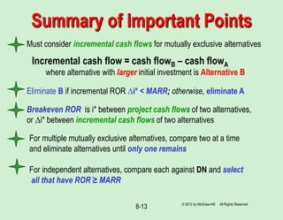 Chapter 8 - ROR Analysis for Multiple Alternatives.ppt