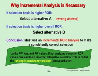 Chapter 8 - ROR Analysis for Multiple Alternatives.ppt