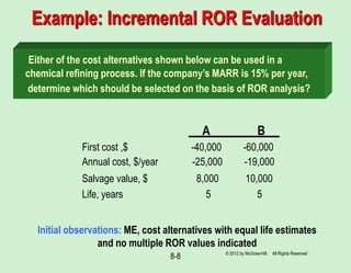 Chapter 8 - ROR Analysis for Multiple Alternatives.ppt