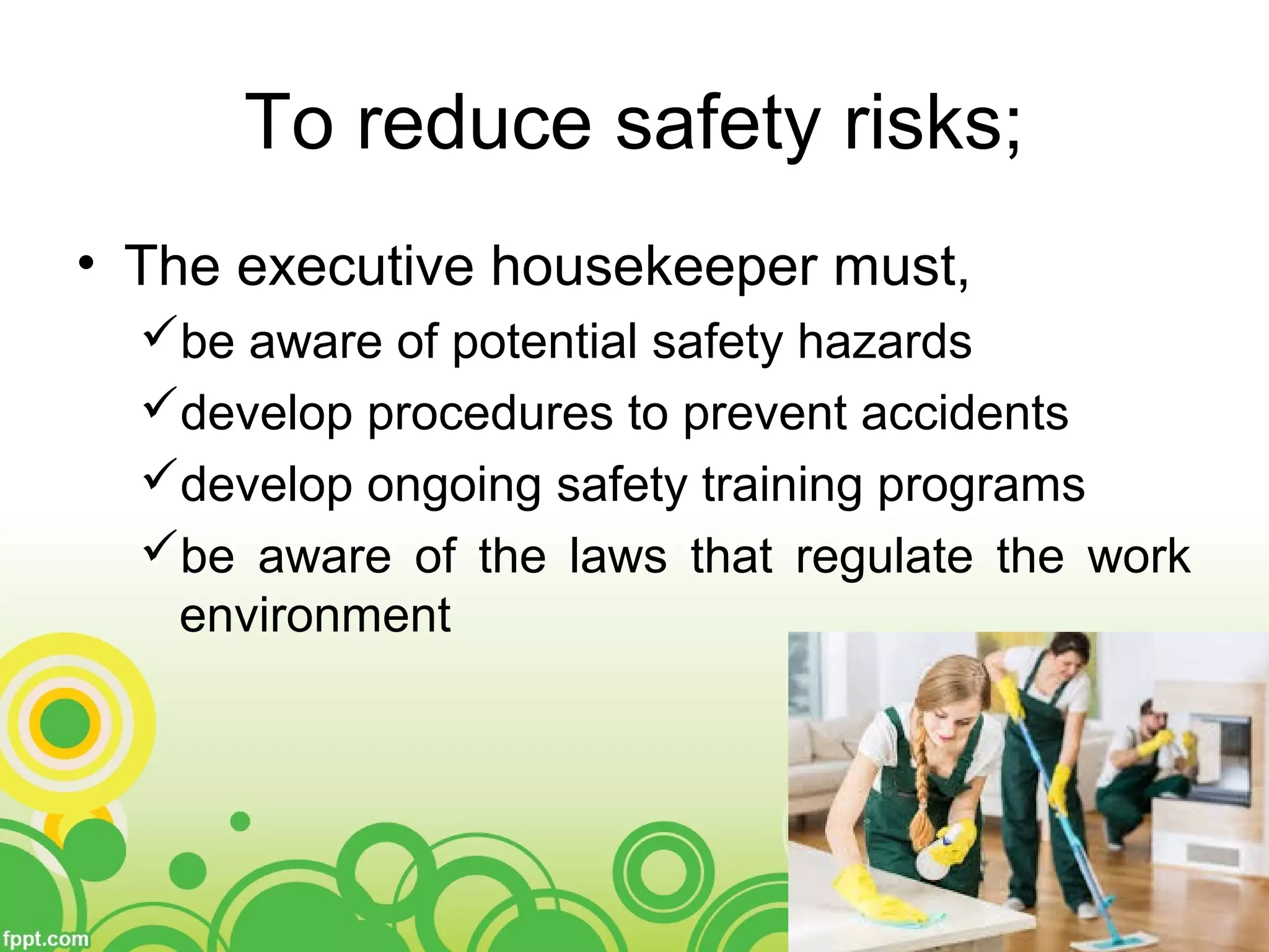 HOUSEKEEPING OPERATION: SAFETY AND SECURITY | PPT