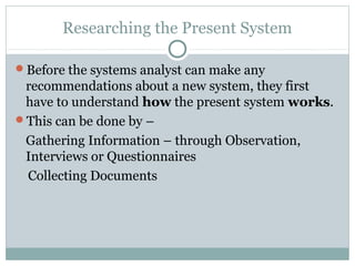 Chapter 8 system analysis and design | PPT