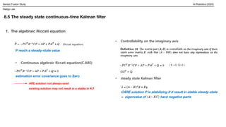 Sensor Fusion Study - Ch8. The Continuous-Time Kalman Filter [이해구] | PDF