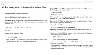 Sensor Fusion Study - Ch8. The Continuous-Time Kalman Filter [이해구] | PDF