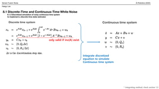Sensor Fusion Study - Ch8. The Continuous-Time Kalman Filter [이해구] | PDF