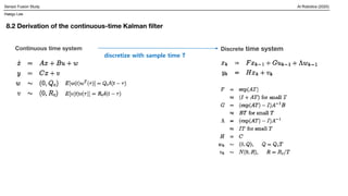 Sensor Fusion Study - Ch8. The Continuous-Time Kalman Filter [이해구] | PDF