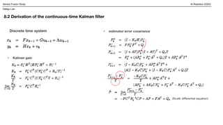 Sensor Fusion Study - Ch8. The Continuous-Time Kalman Filter [이해구] | PDF