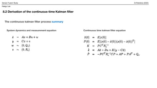 Sensor Fusion Study - Ch8. The Continuous-Time Kalman Filter [이해구] | PDF