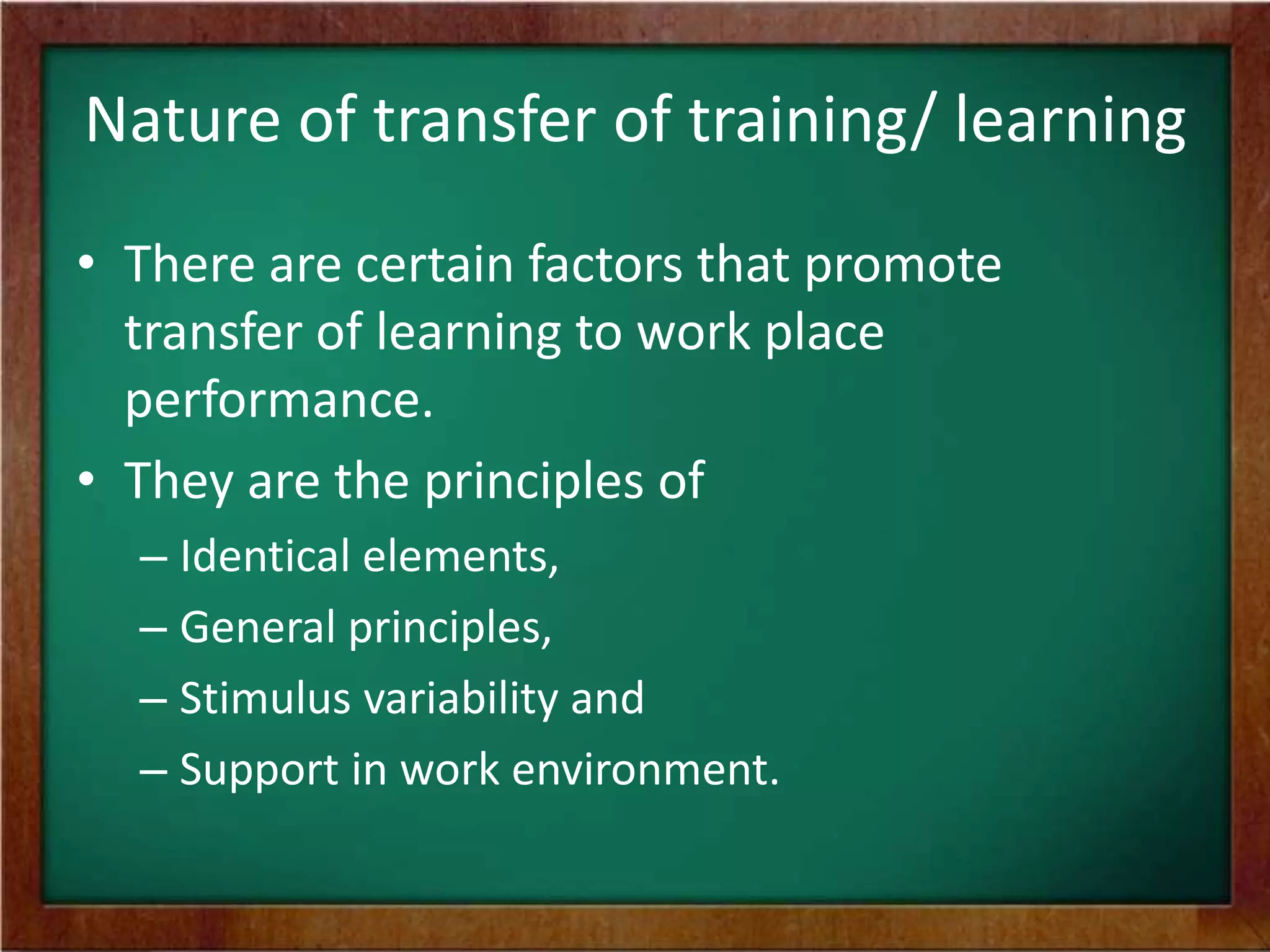 Transfer of Training | PPTX