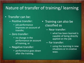 Transfer of Training | PPTX