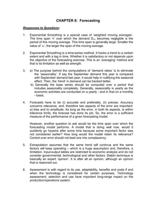 Forecasting Techniques and Exponential Smoothing | PDF