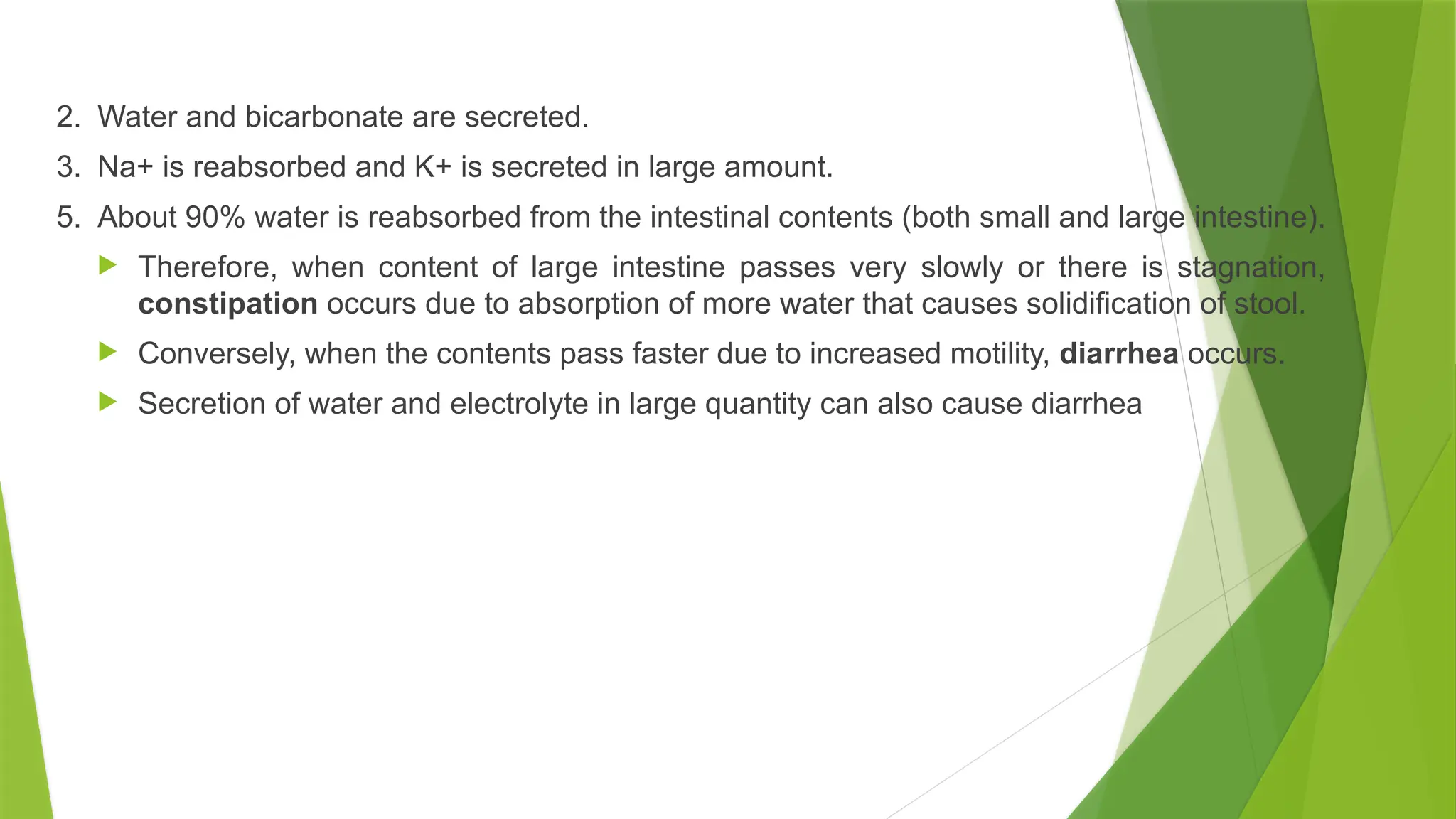 Secretion of Large Intestine , GIT for nursing | PPT