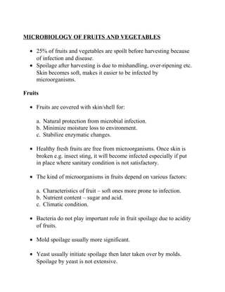 Food Microbiology - Chapter 8 & 9 | DOC