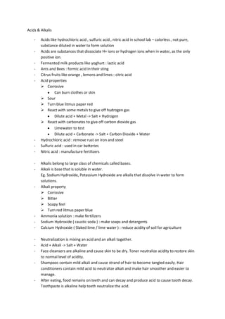Chapter 8 acids and alkalis | DOCX