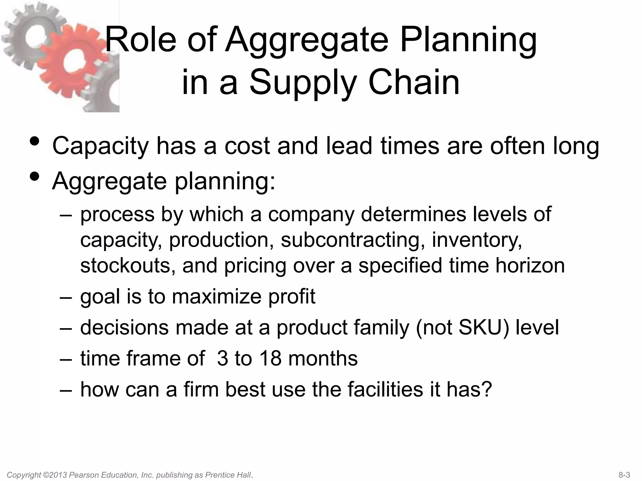 Chapter 8 aggregate planning in a supply chain | PDF