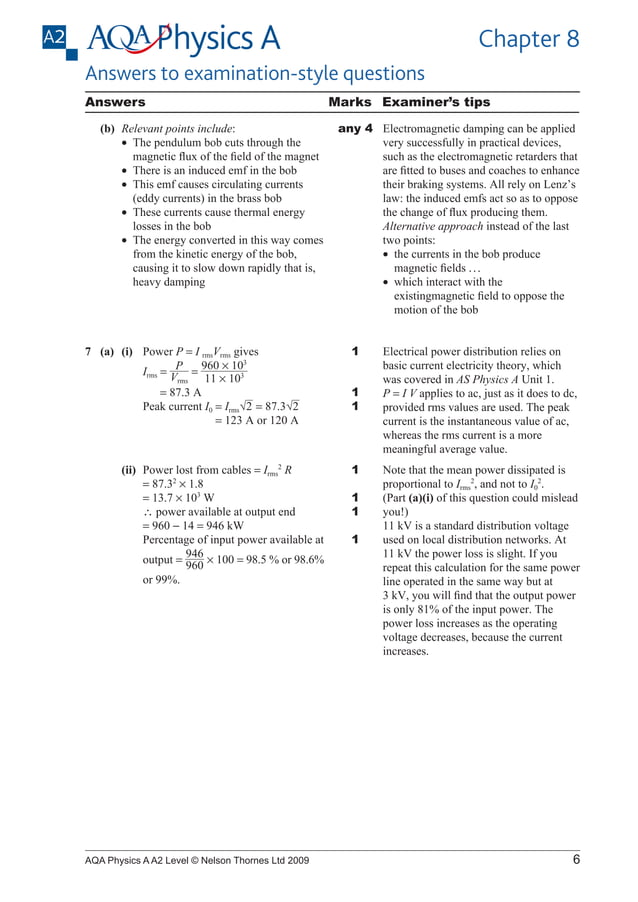 Chapter 8 answers_to_examination_style_questions[1] | PDF