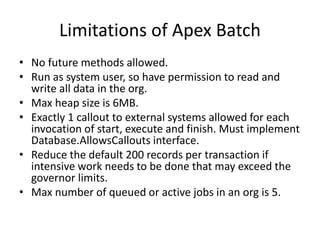 SFDC Batch Apex | PPT