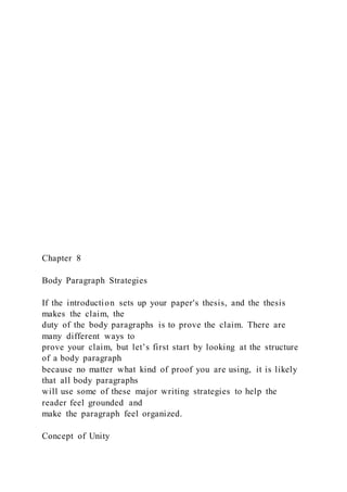 Chapter 8 Body Paragraph Str | DOCX
