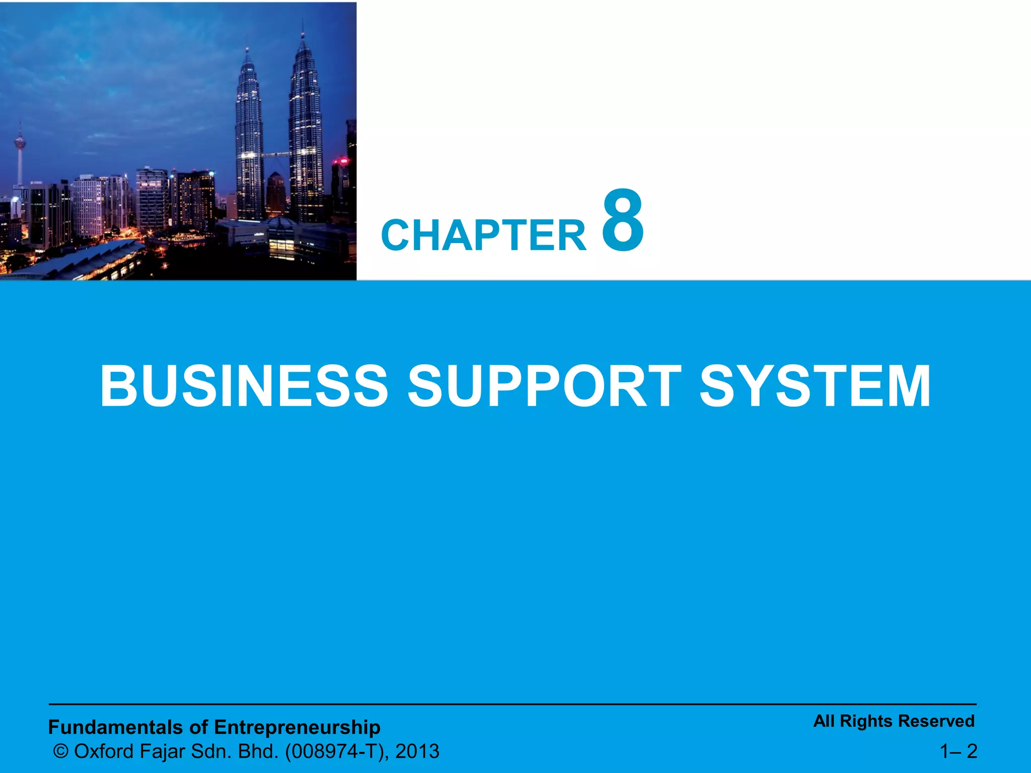 2016 DFE3613 Chapter 8 Business Support System | PPT