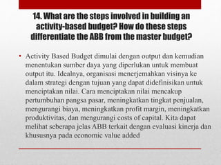 Budgeting for Planning and Control | PPTX