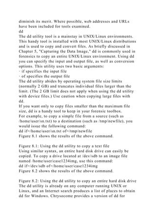 Chapter 8 Common Forensic ToolsOverviewIn this chapter, youl.docx