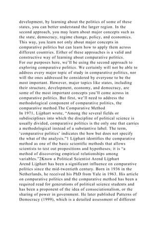 Chapter 8Comparative PoliticsChapter Objectives1. Outline the .docx