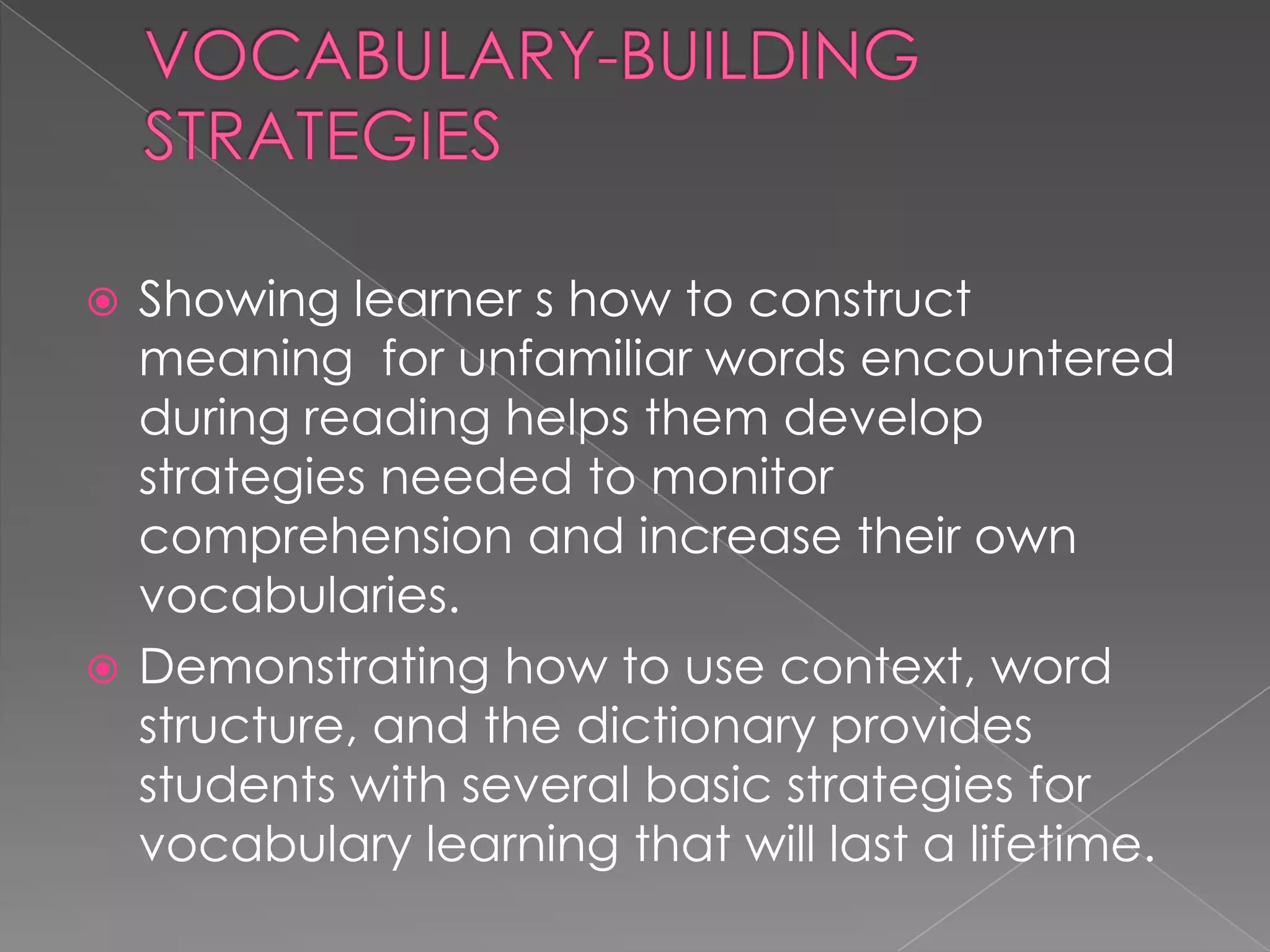 Developing Vocabulary and Concepts | PPTX