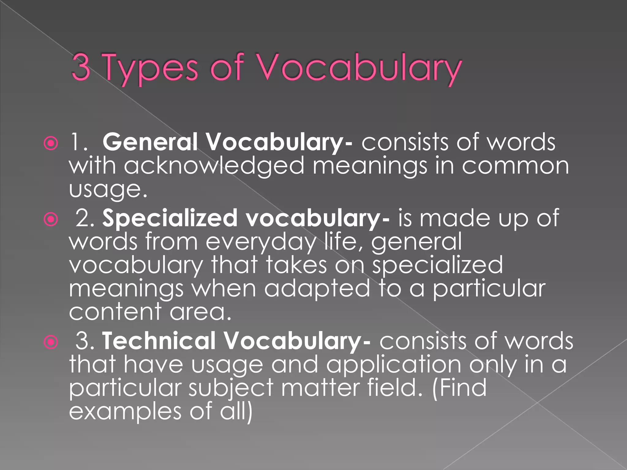 Developing Vocabulary and Concepts | PPTX