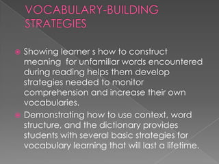 Developing Vocabulary and Concepts | PPTX