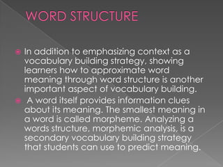 Developing Vocabulary and Concepts | PPTX