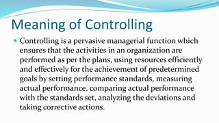 CBSE XII Business Studies Chapter 8 Controlling | PPTX