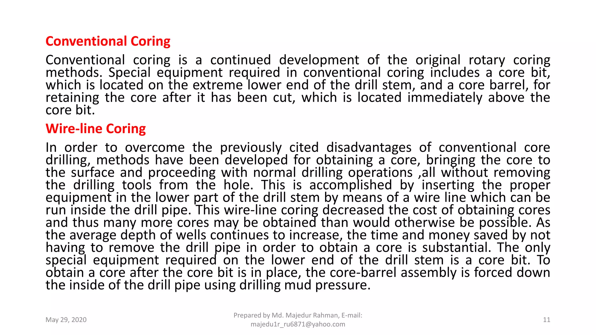 Coring | PPTX