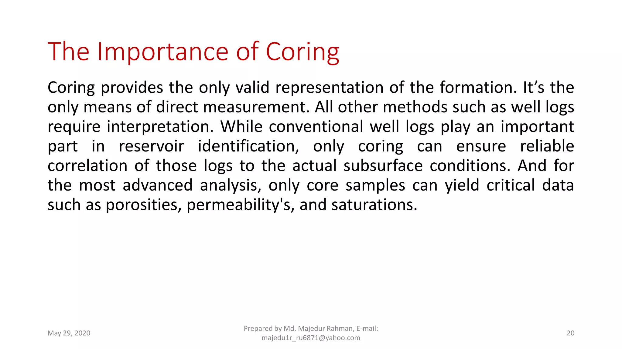 Coring | PPTX