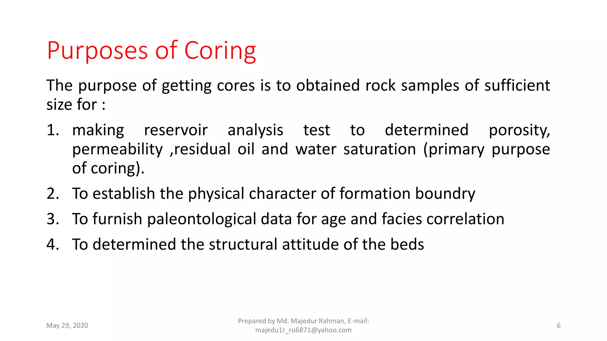 Coring | PPTX