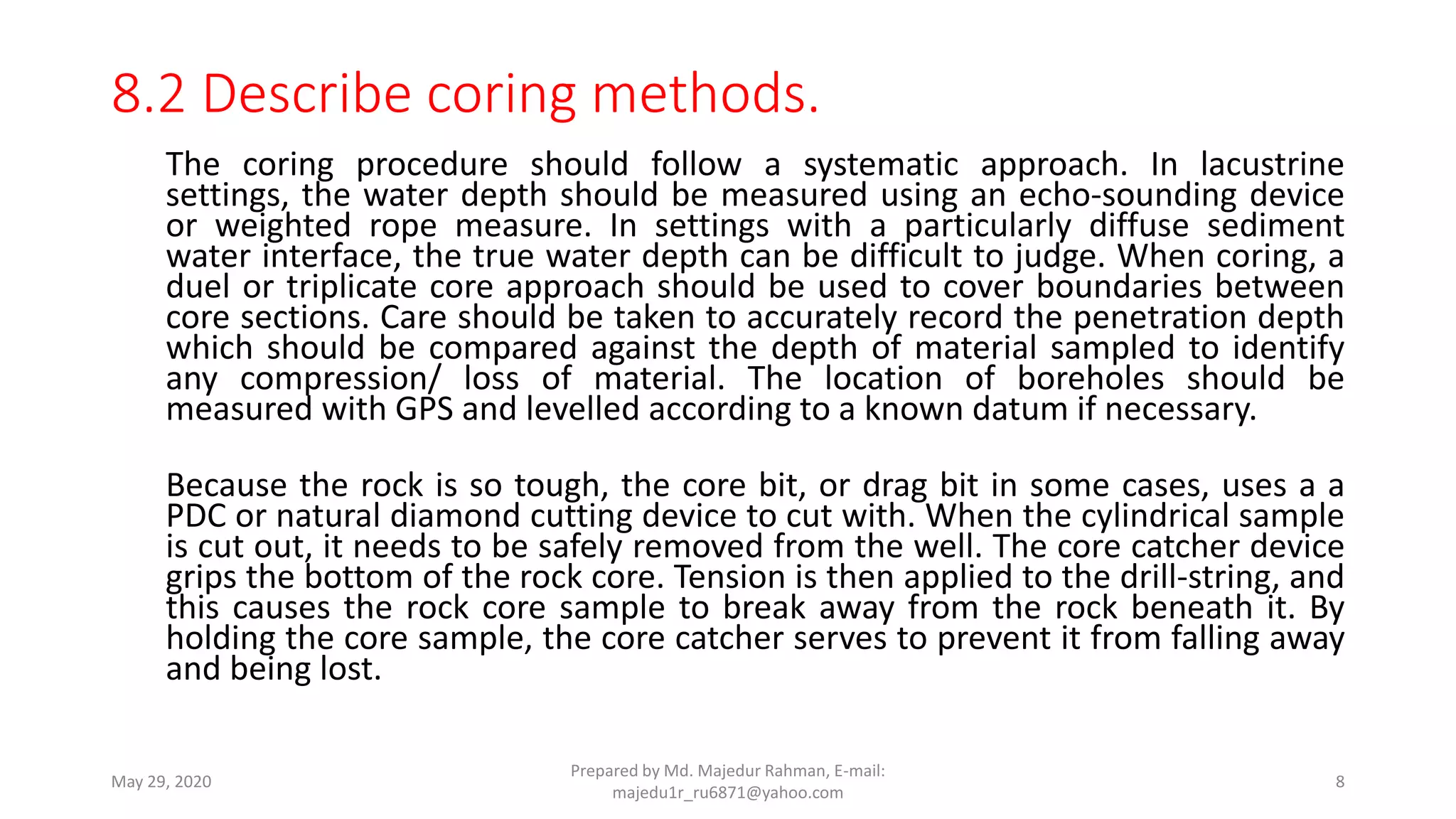 Coring | PPTX
