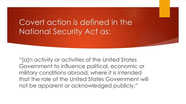 Chapter 8 covert action | PPT