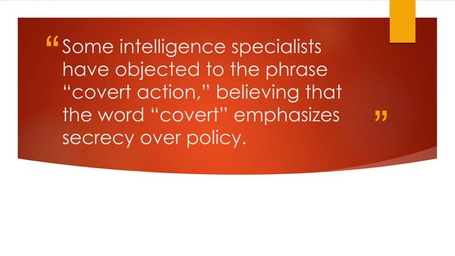 Chapter 8 covert action | PPT