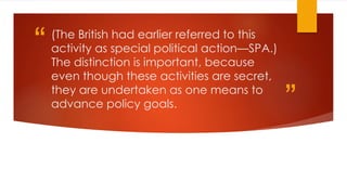 Chapter 8 covert action | PPT