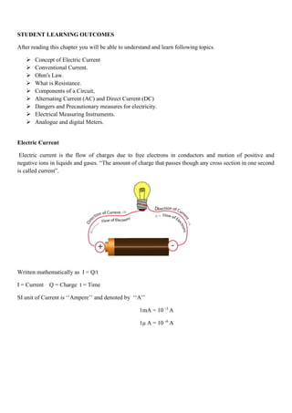 Current Electricity Chp-8 General Science 9th 10th | DOCX | Consumer Electronics | Technology ...