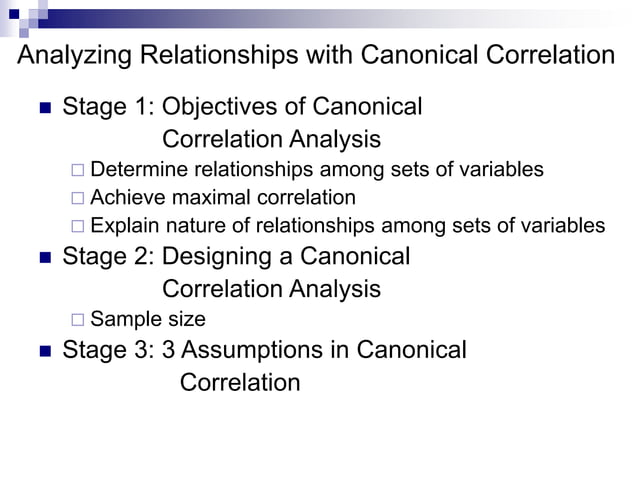 Canonical Correlation Analysis | PPT