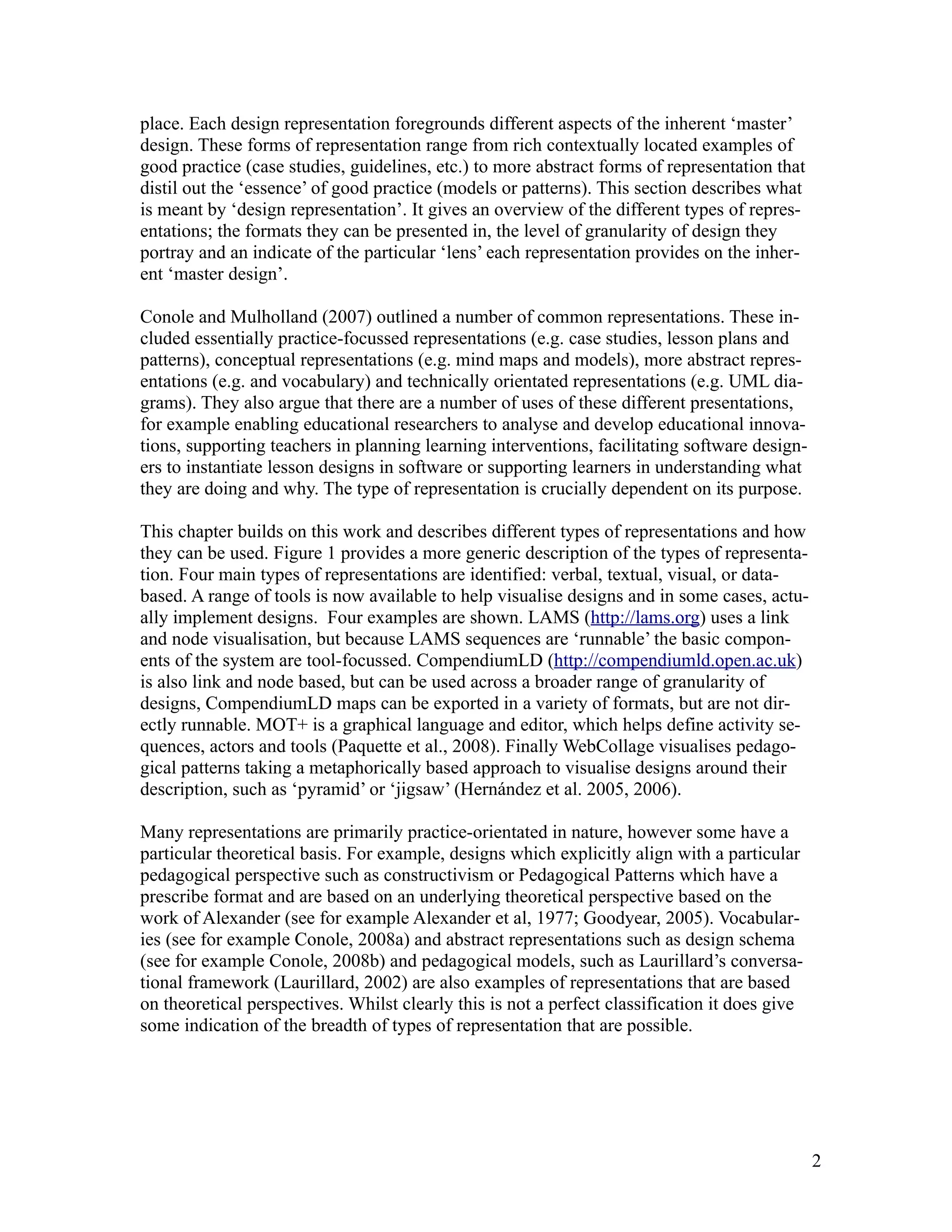 Chapter 8 design representations | DOC