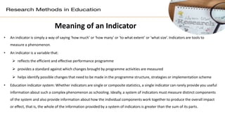 Chapter 8 Education Indicators | PPTX | Educational Assessment | Education