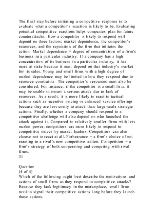 CHAPTER 8Entrepreneurial Strategy and Competitive DynamicsCo | DOCX